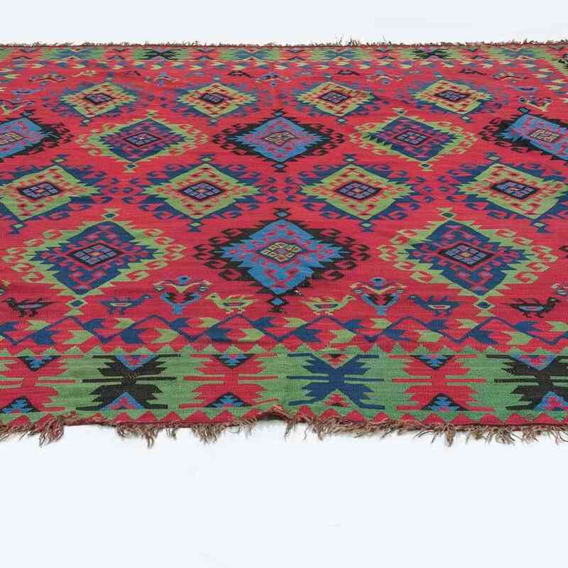 K0020816 Antique Bulgarian Kilim Rug - 9' 8" x 9' 9" (116" x 117")