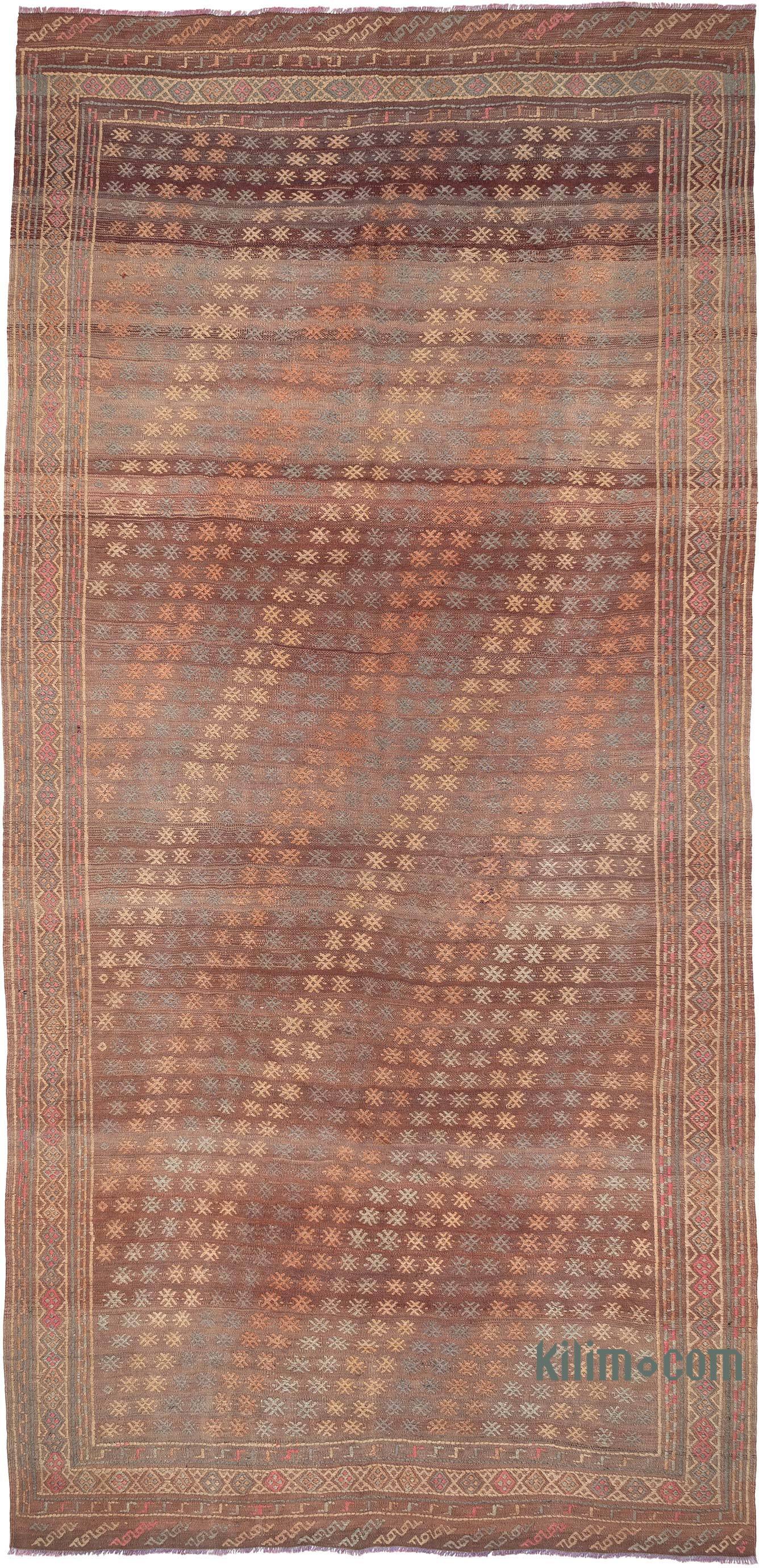 K0054058 Vintage Konya 'Zili' Rug - 6' 5" x 11' 11" (77" x 143")